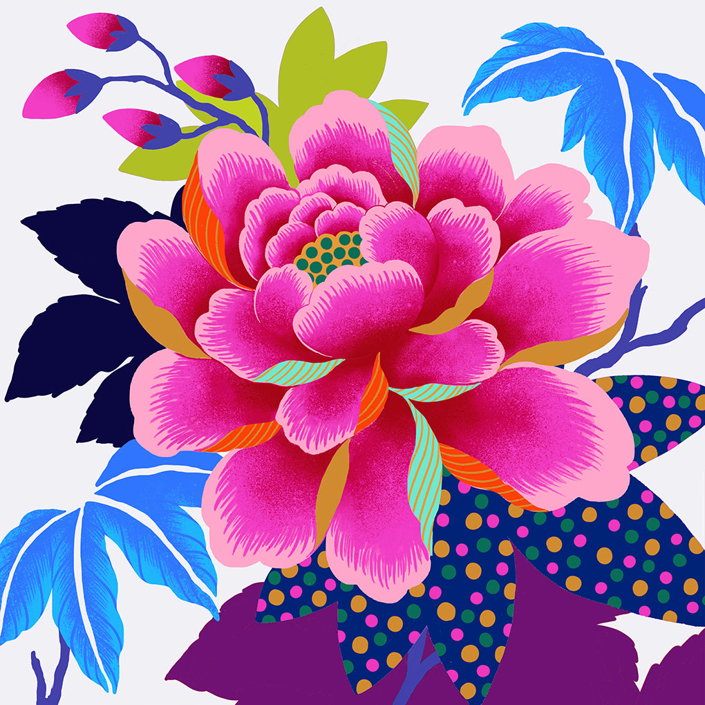 Peony Rose Art Collection by Chinoiserie Artist Chris Chun