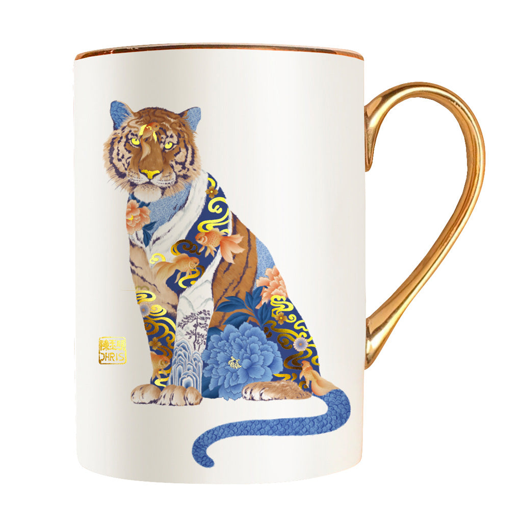 Chinese Zodiac 'Tiger' Mug by Artist Chris Chun