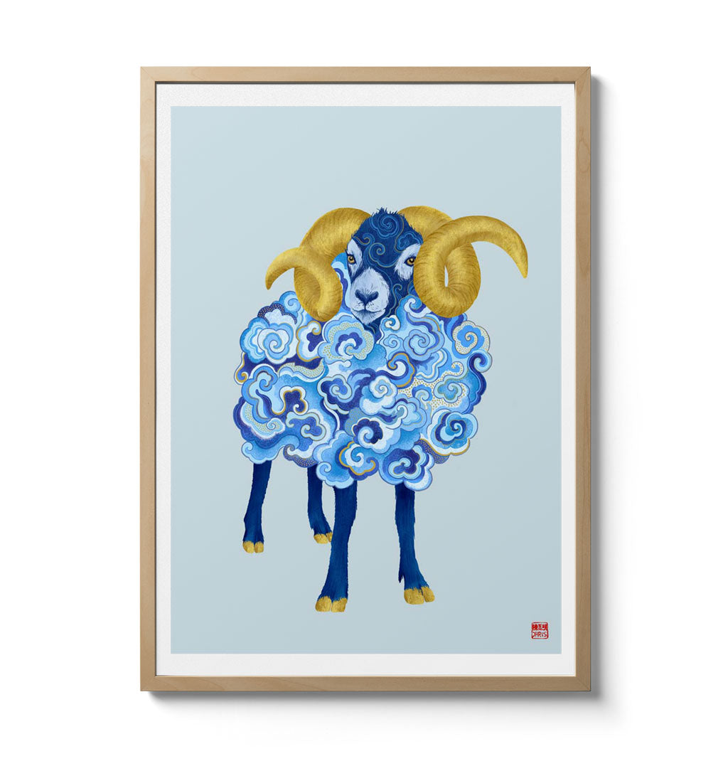 Chinese Zodiac 'Sheep' Fine Art Print by Chris Chun