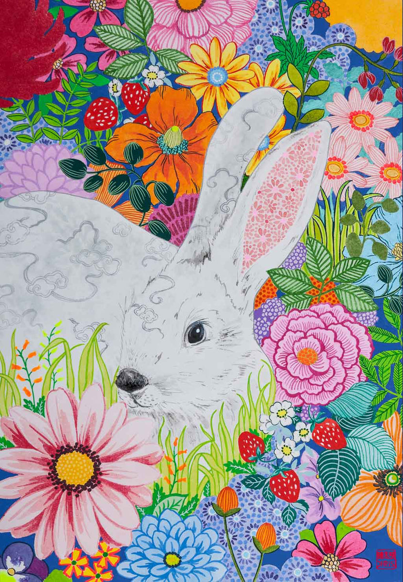 Chinese Zodiac Rabbit Fine Art Print – Chris Chun
