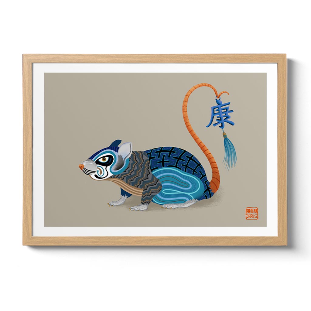 Chinese Zodiac Chinese Metal Rat Fine Art Print – Chris Chun